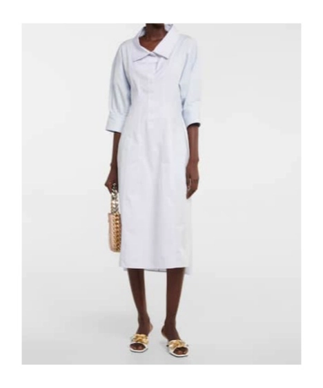 Stella McCartney Cotton Poplin Midi Shirt Dress