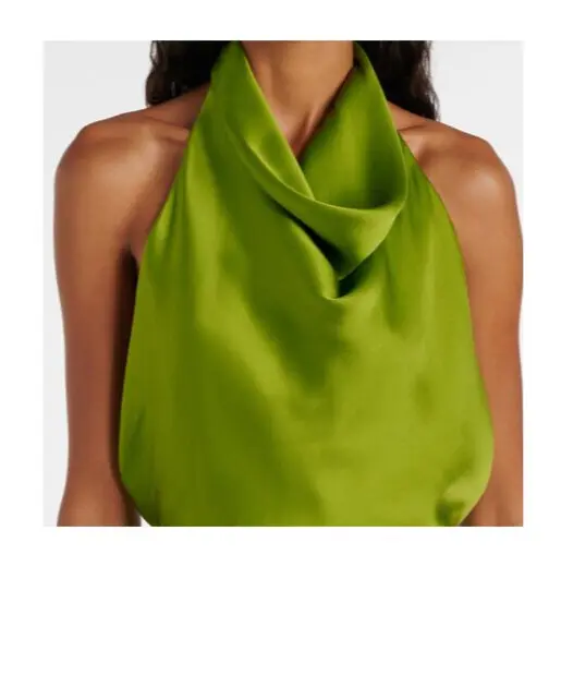 Magda Butrym Halterneck Silk Satin Midi Dress