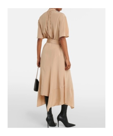 Stella McCartney Silk Crepe De Chine Shirt Dress - Nude