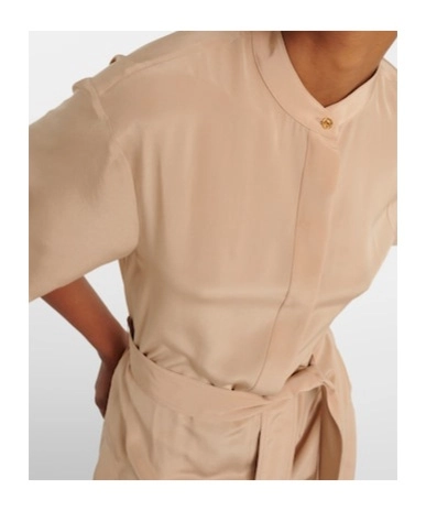 Stella McCartney Silk Crepe De Chine Shirt Dress - Nude