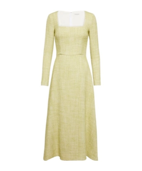 EMILIA WICKSTEAD Fara Cotton-blend Tweed Midi Dress - Nude