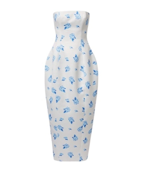 LEO Jessica Floral Bustier Gown