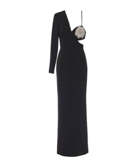 Rebecca Vallance Sachiel Floral-applique Gown - Black