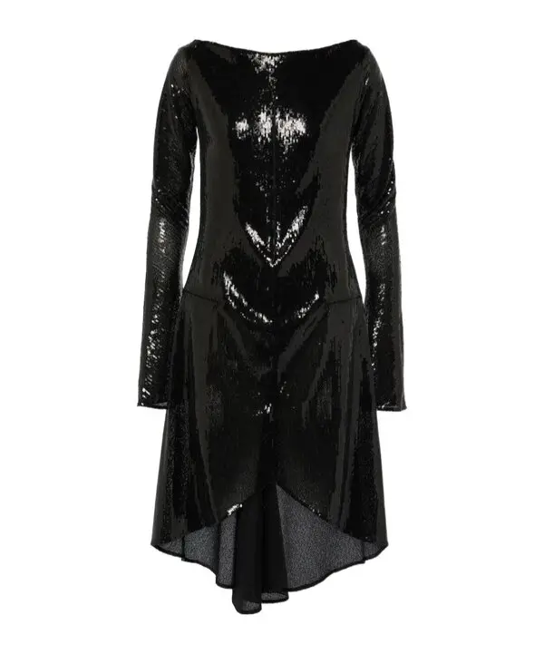 COURREGES Ellipse Sequined Cutout Midi Dress