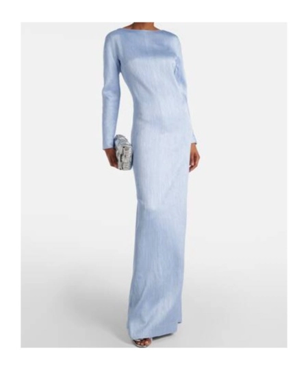 EMILIA WICKSTEAD Uriela Plisse Satin Gown