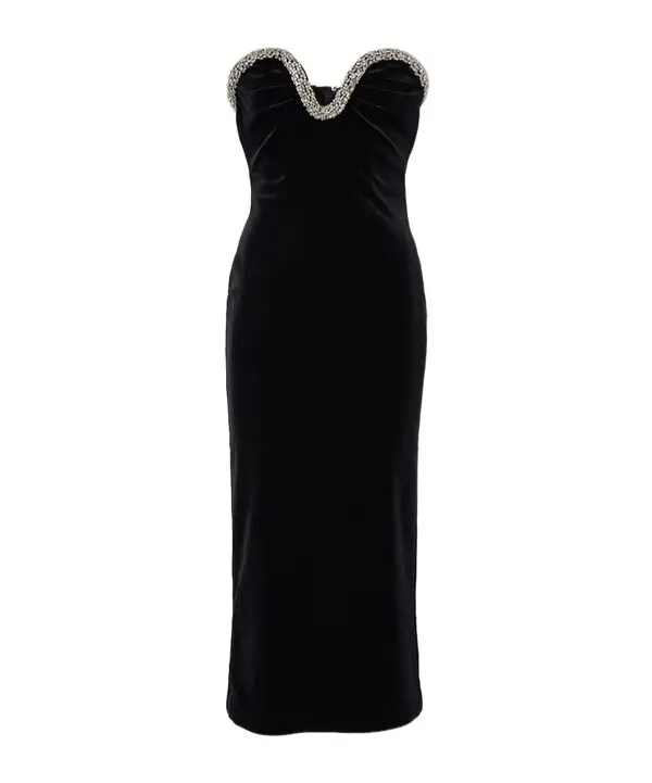 Roland Mouret Embellished Strapless Dress - Black