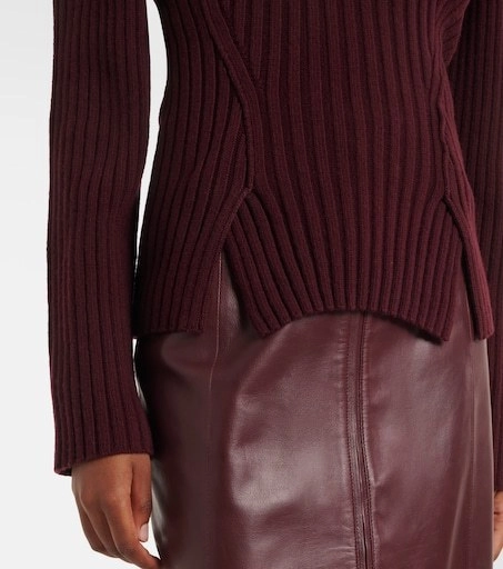 Victoria Beckham Ribbed-knit Wool And Cashmere Sweater