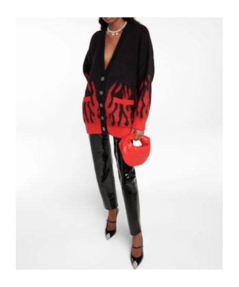 Alessandra Rich Embellished Mohair-blend Jacquard Cardigan