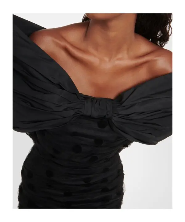 Nina Ricci Polka-dot Tulle Minidress