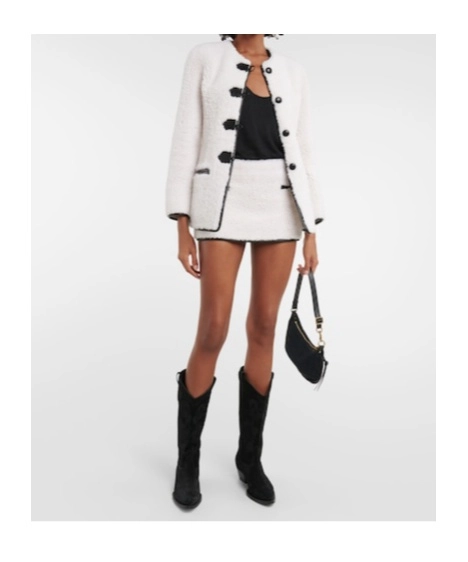 BLANCHA Leather-trimmed Shearling Jacket