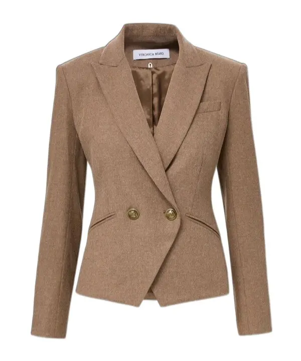 Veronica Beard Rickie Cropped Dickey Jacket - Brown