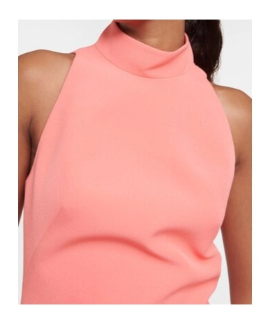 Safiyaa Feather-trimmed Crepe Mini Dress