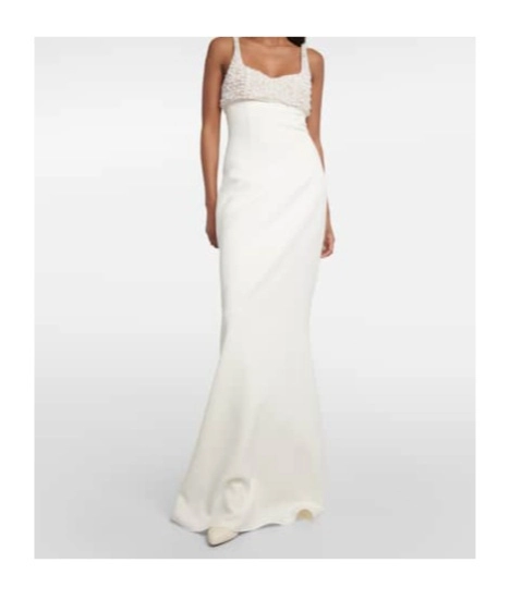 SAFIYAA LONDON Bridal Beatriz Embellished Crepe Gown
