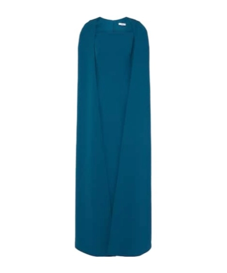 SAFIYAA LONDON Cinza Caped Crepe Gown