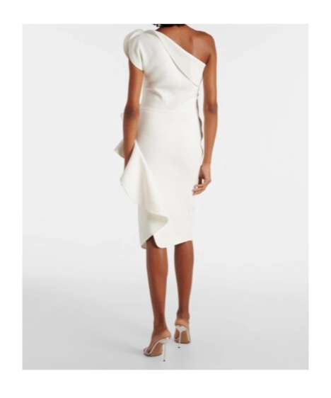 Maticevski Bridal Rhythm Off-the-shoulder Ruffled Midi Dress