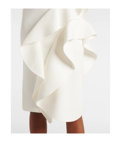 Maticevski Bridal Rhythm Off-the-shoulder Ruffled Midi Dress