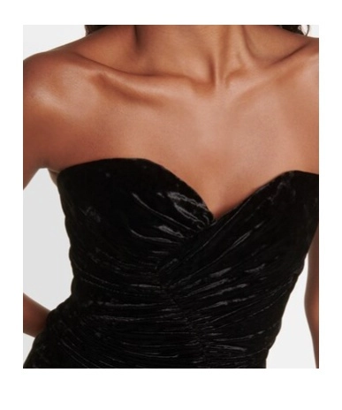 Alexandre Vauthier Ruched Velvet Gown