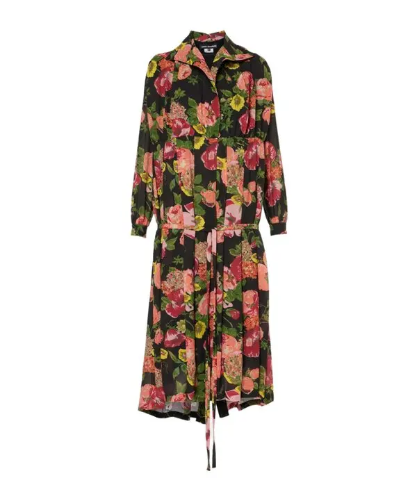 Junya Watanabe Long-sleeved Knitted Midi Dress