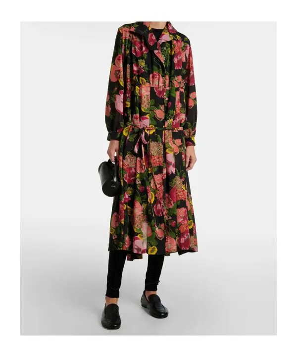 Junya Watanabe Long-sleeved Knitted Midi Dress