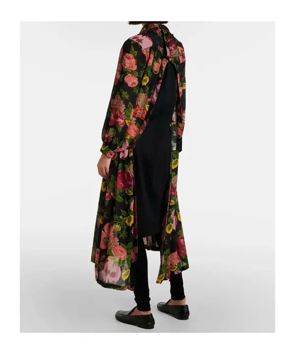 Junya Watanabe Long-sleeved Knitted Midi Dress