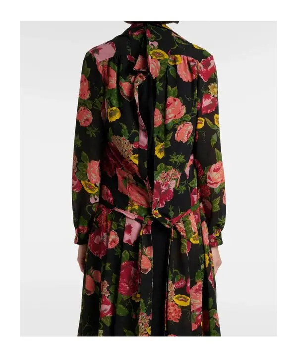Junya Watanabe Long-sleeved Knitted Midi Dress