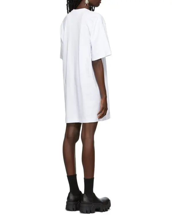 MSGM Logo Print Round-neck Dress