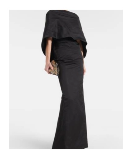 Attico Caped Midi Dress