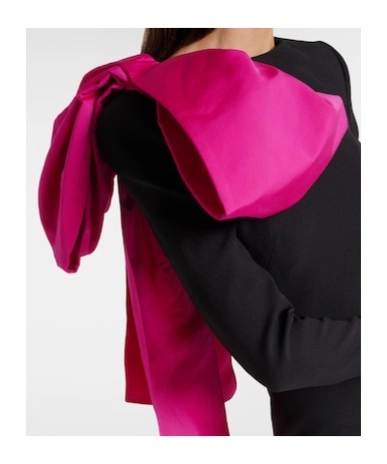 SAFIYAA LONDON Ines Bow-detail Faille Gown