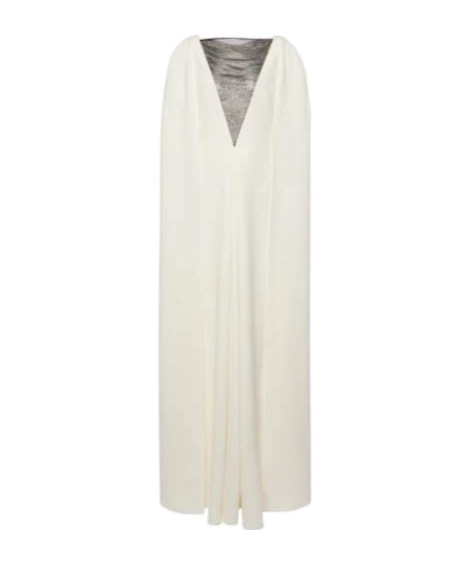 SAFIYAA LONDON Abrielle Embellished Caped Gown