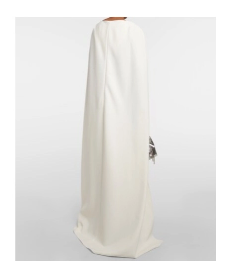 SAFIYAA LONDON Abrielle Embellished Caped Gown