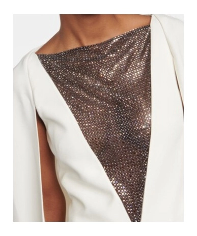 SAFIYAA LONDON Abrielle Embellished Caped Gown