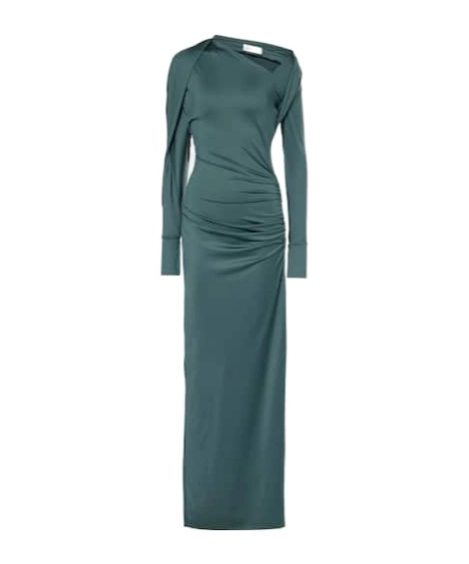 Victoria Beckham Ruched Asymmetric Gown