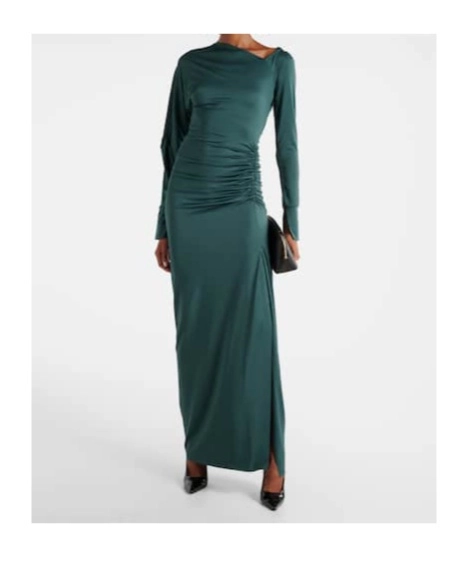 Victoria Beckham Ruched Asymmetric Gown