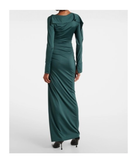 Victoria Beckham Ruched Asymmetric Gown