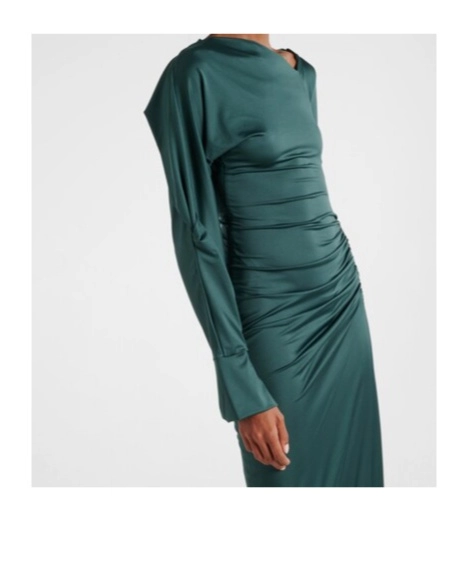Victoria Beckham Ruched Asymmetric Gown