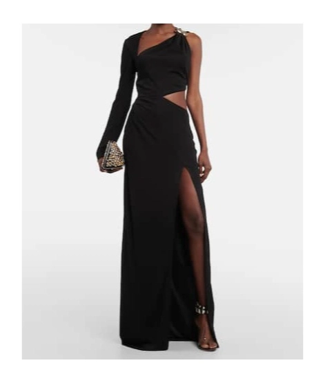 Galvan Cutout One-shoulder Gown