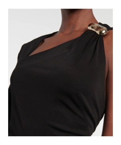 Galvan Cutout One-shoulder Gown