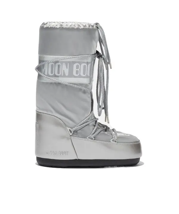 Moon Boot Icon Gloss Flat Boots - Gray