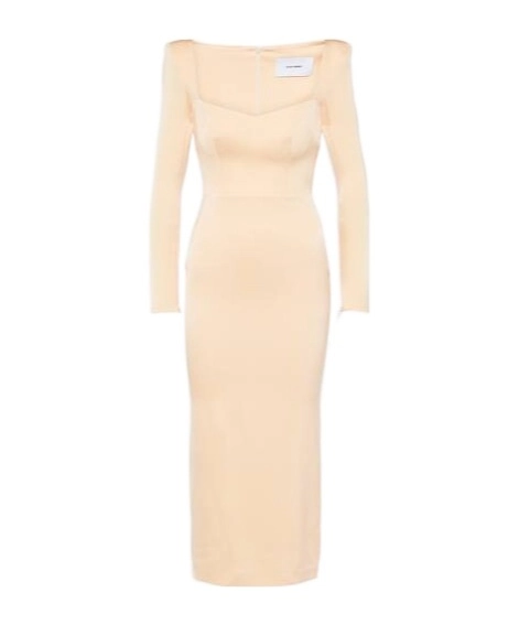 Alex Perry Satin Midi Dress - Nude