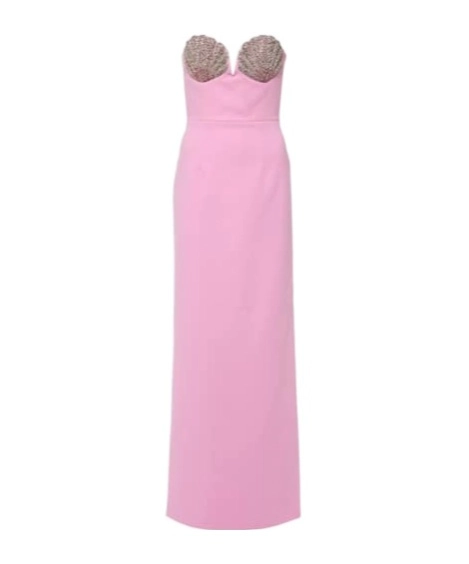 Rebecca Vallance Cordelia Embellished Strapless Gown - Pink