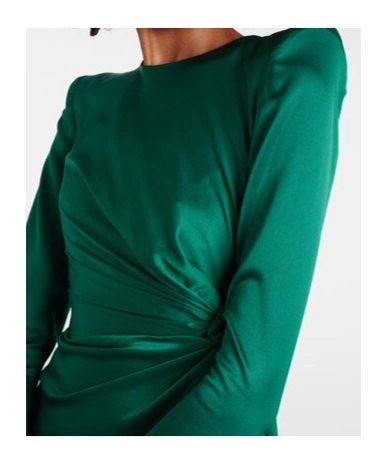 Alex Perry Draped Satin Crepe Midi Dress