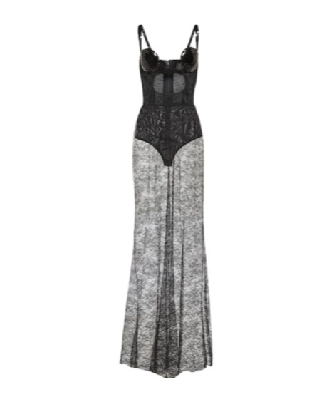 NENSI DOJAKA Cutout Sequined Lace-trimmed Gown - Gray