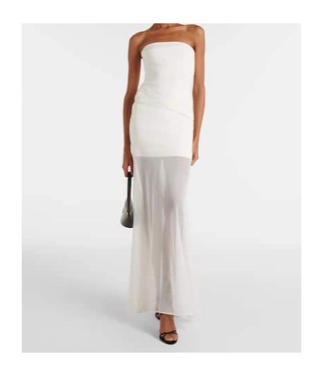 David Koma Bridal Strapless Gathered Cady Gown