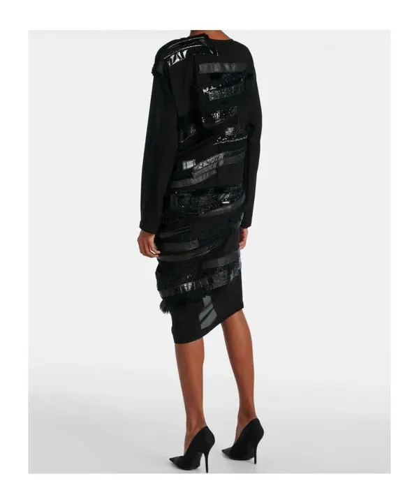 Junya Watanabe Asymmetric Paneled Midi Dress