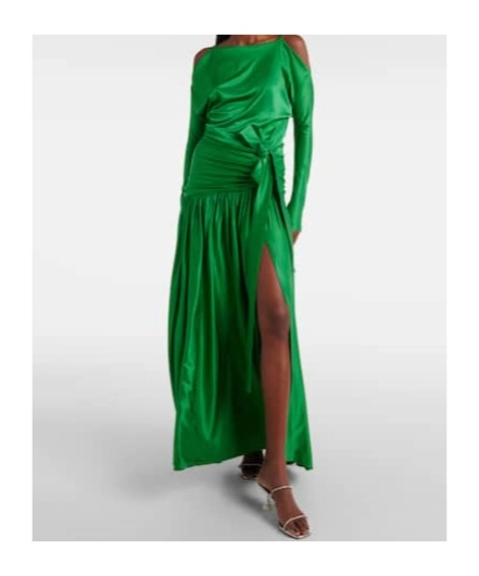 Rabanne Gathered Satin Gown