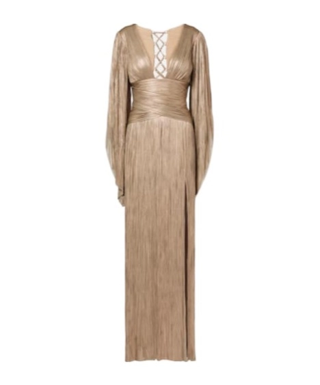 MARIA LUCIA HOHAN Alana Pleated Silk Tulle Gown - Nude