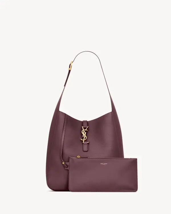 Saint Laurent Le 5 À 7 Bag In Grained Leather - Corps Red