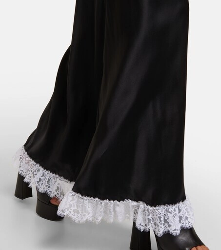 RODARTE Lace-trimmed Silk Maxi Dress