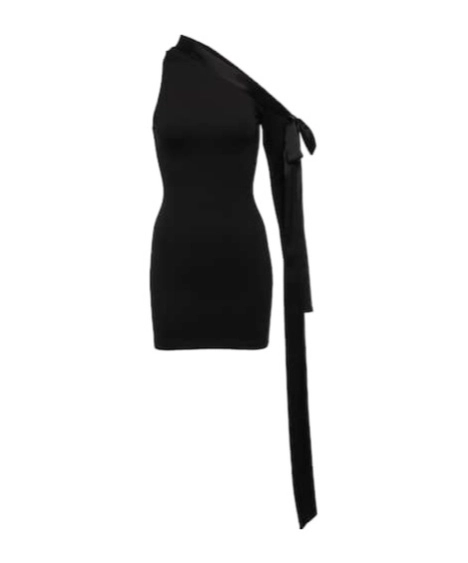 David Koma One-shoulder Satin Mini Dress