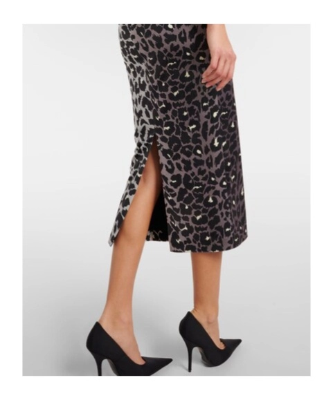 Alex Perry Leopard-print Velvet Midi Dress
